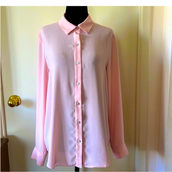 Rachel Zoe | Tops | Pretty In Pink Buttonup Blouse | Poshmark